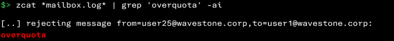 2 Retrieval of quota overruns (mailbox.log) - RiskInsight